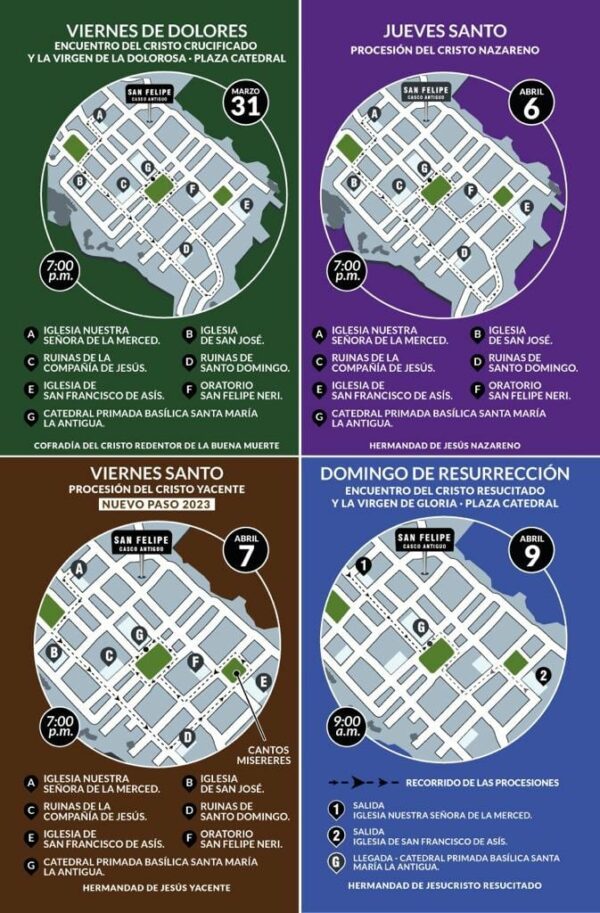 Holy Week Processions in Casco Viejo 2023 - Panama Casco Viejo